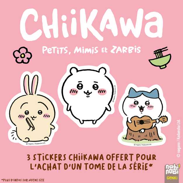 Des stickers offerts avec le tome 1 de Chiikawa | nobi nobi