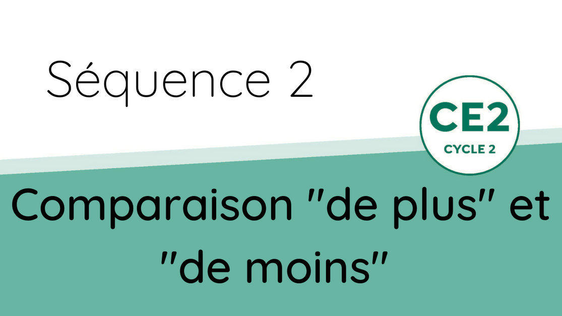 Comparaison « de plus » et « de moins » - Séquence 2 | Hachette ...