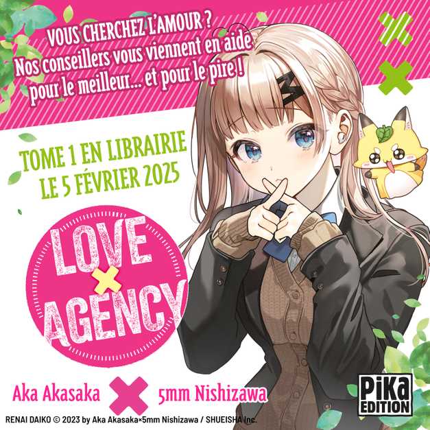 Love Agency, la nouvelle série de Aka Akasaka dans la collection Pika ...