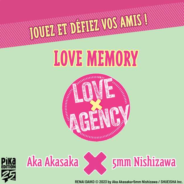 Love Agency : le memory game ! | Pika Édition