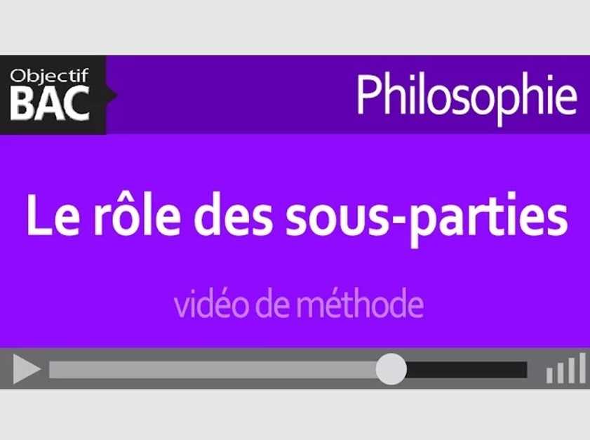 Philosophie - Le rôle des sous-parties | Hachette Education - Parascolaire