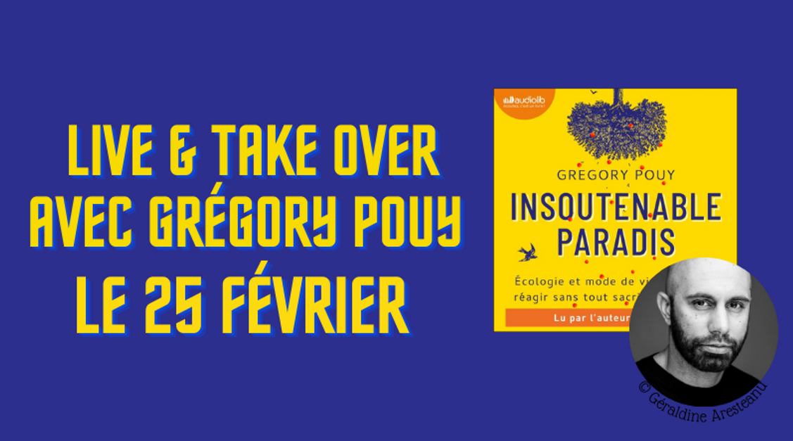 En take over et en live avec Grégory Pouy ! | Audiolib