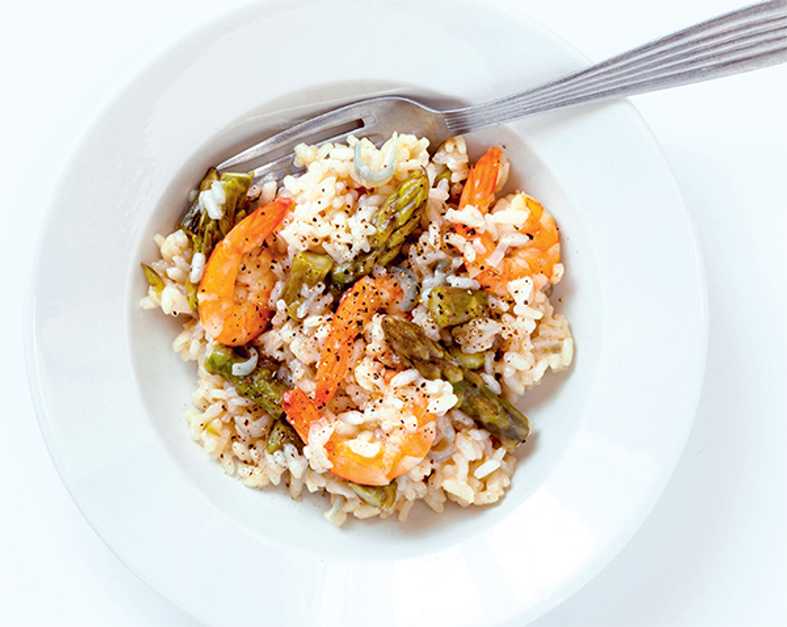 Risotto de crevettes et asperges | Marabout