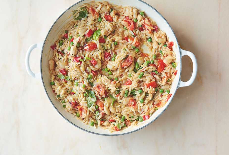 Recette d'orzo aux légumes et aux haricots blancs | Marabout