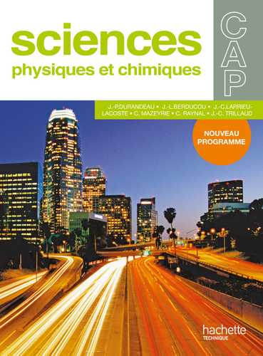 Sciences Physiques CAP - Livre élève - Ed.2010 (Grand format - Broché ...