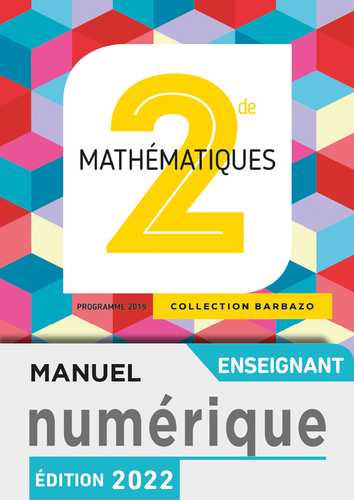 Manuel numérique Mathématiques Barbazo 2nde - Licence enseignant - Ed ...