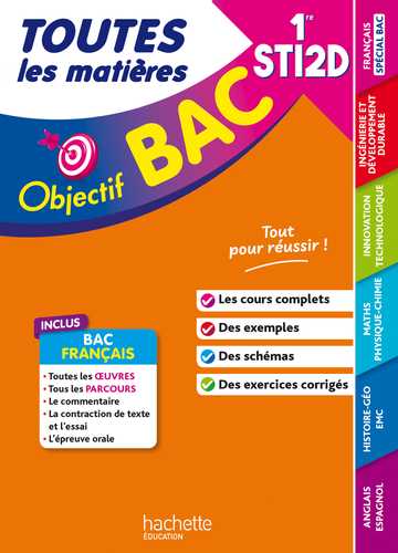 Objectif BAC 2026 - 1re STI2D Toutes les matières (Grand format - Autre ...