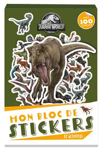 Jurassic World Mon Bloc De Stickers Et Activités Grand Format