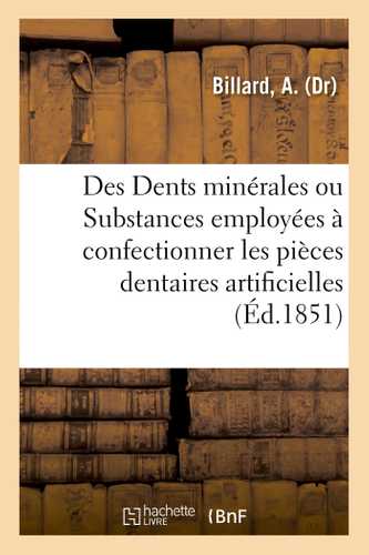 Des Dents Minérales Ou Considérations Générales Sur Les Différentes
