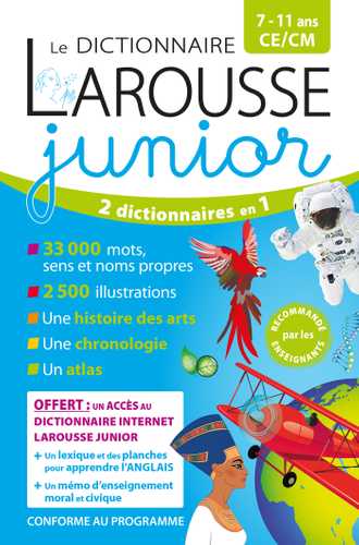 Le dictionnaire Larousse Junior et son dictionnaire en ligne - 7/11 ans - CE/CM (Grand format ...