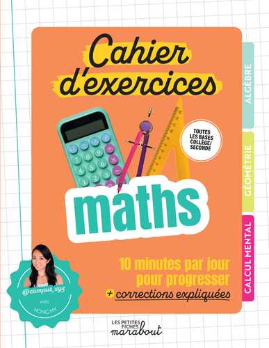 Cahier d'exercices maths (Grand format - Broché 2025), de Hong My ...